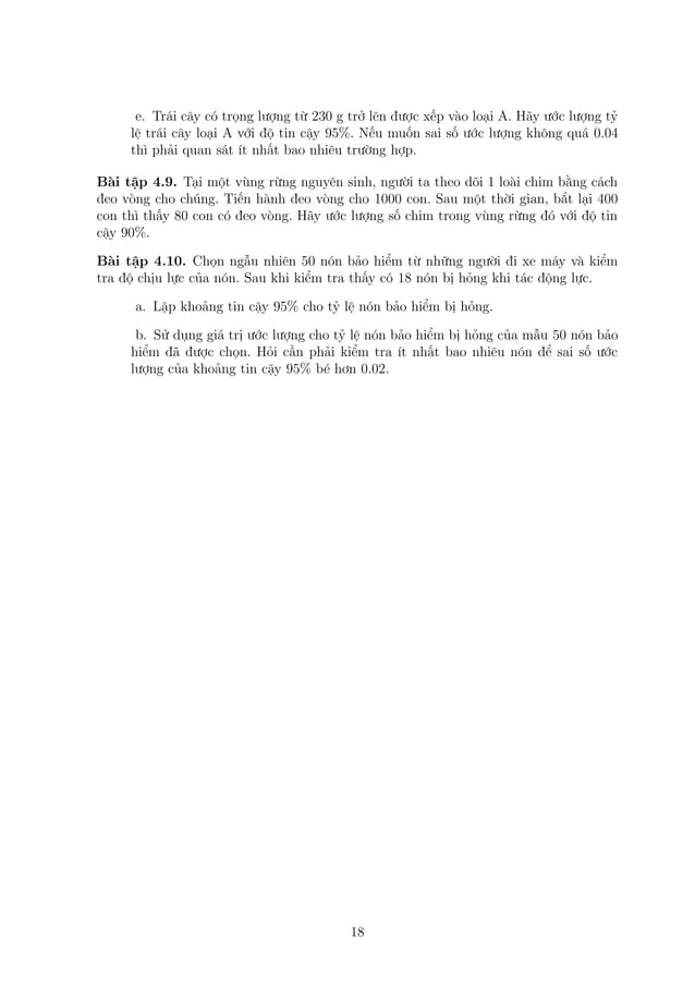 Bai tap xstk b (cap nhat chuong 6 7) | PDF