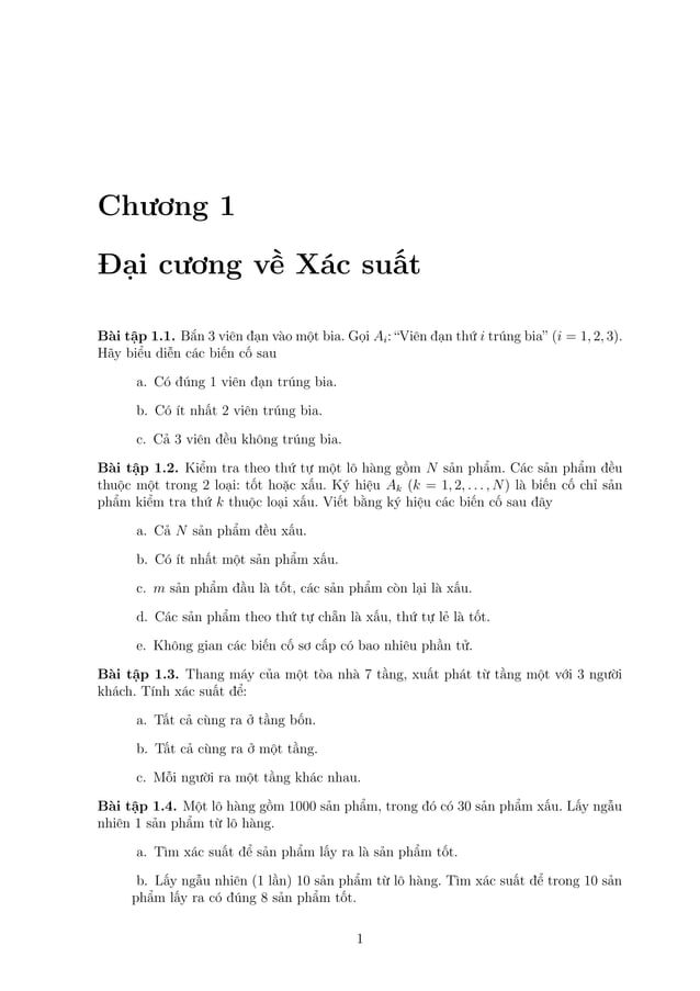 Bai tap xstk b (cap nhat chuong 6 7) | PDF