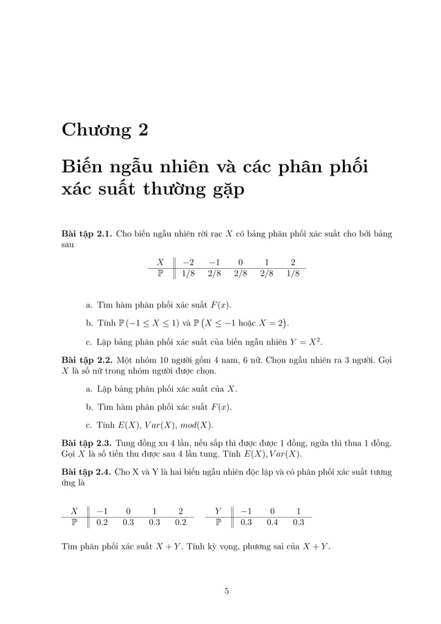 Bai tap xstk b (cap nhat chuong 6 7) | PDF