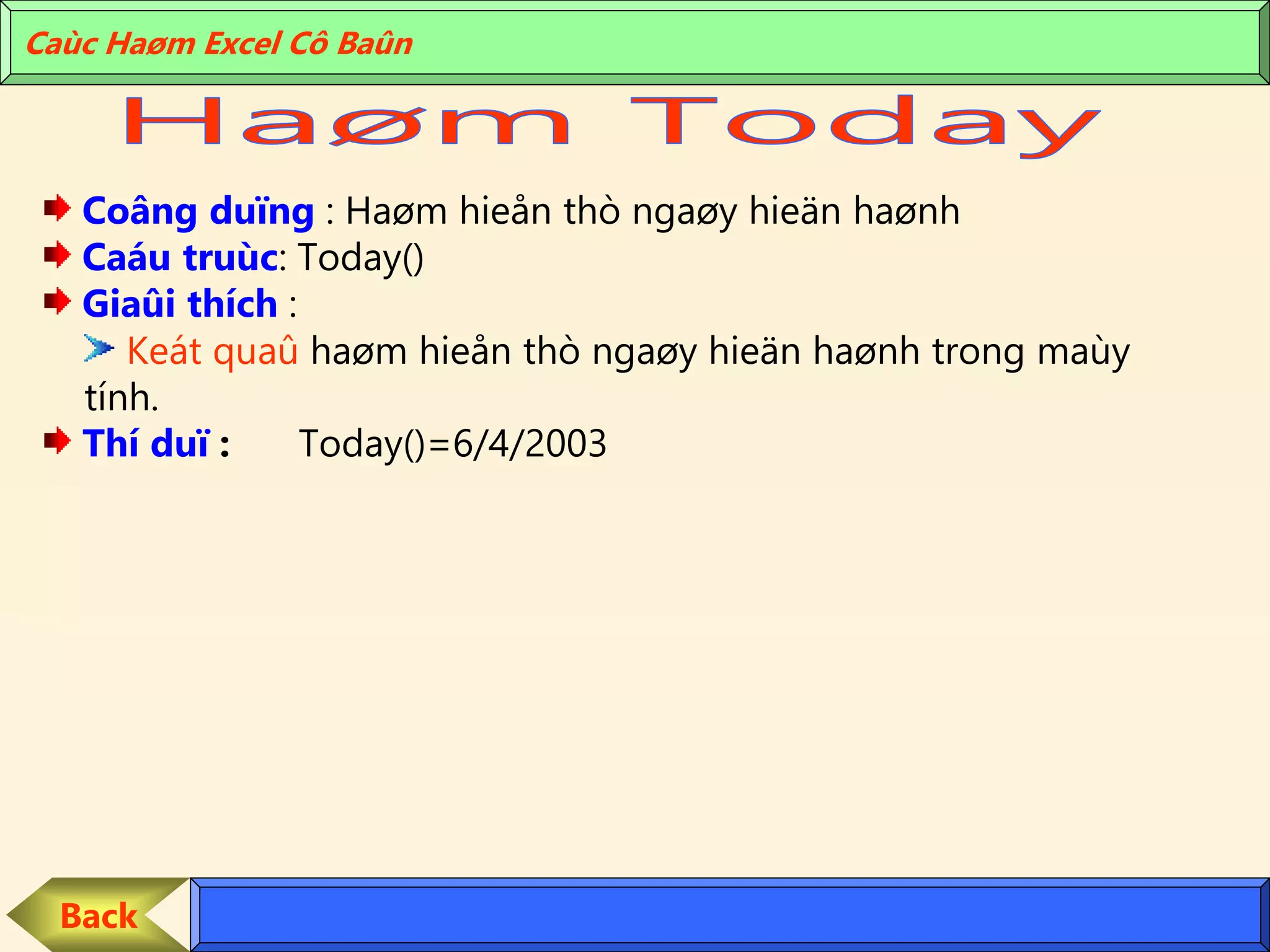 Bai thuc hanh 1 Lam quen voi chuong trinh bang tinh Excel.ppt