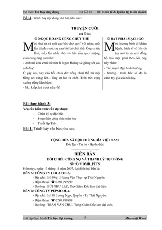 Bai thuc hanh qtvphqhttdvpcb | PDF