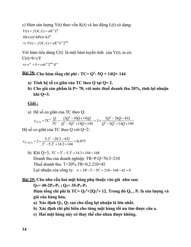 Bai tp dap_an_mo_hinh_toan_kinh_t | PDF