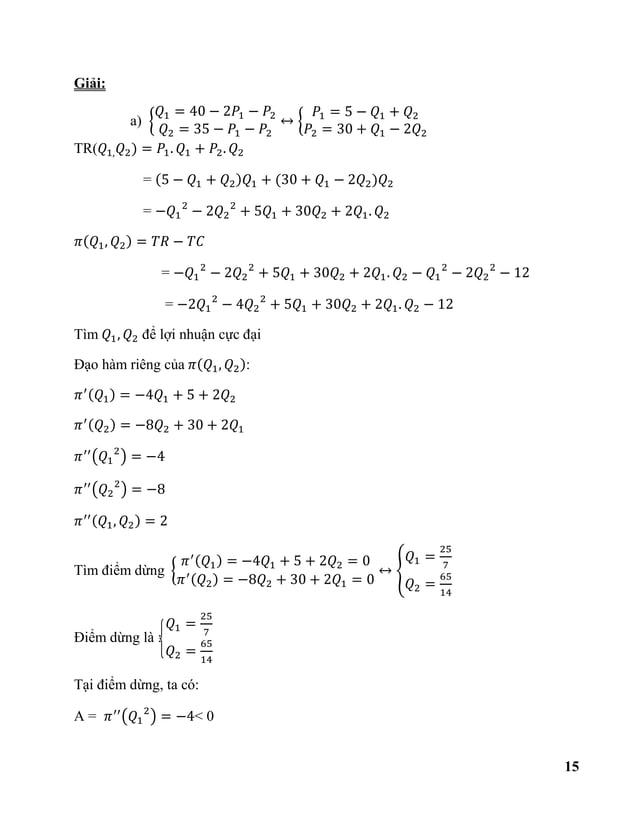 Bai tp dap_an_mo_hinh_toan_kinh_t | PDF