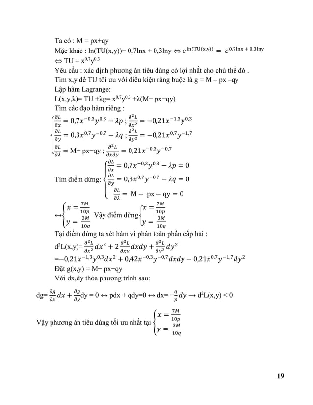 Bai tp dap_an_mo_hinh_toan_kinh_t | PDF