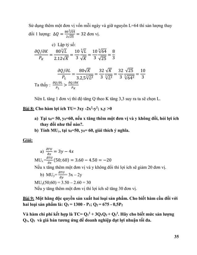 Bai tp dap_an_mo_hinh_toan_kinh_t | PDF