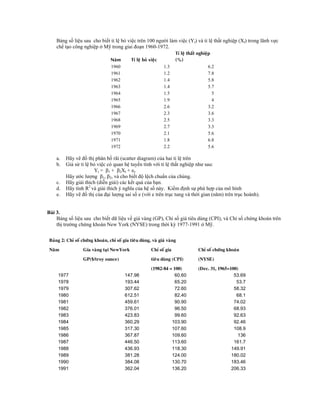 Bài tập kinh tế lượng dùng eviews | PDF