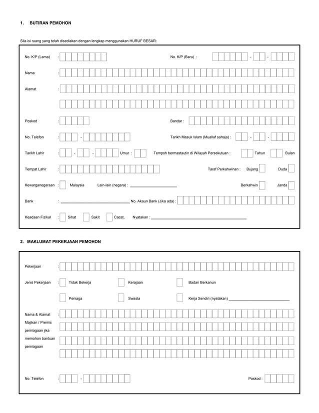 Baitulmal borang | PDF