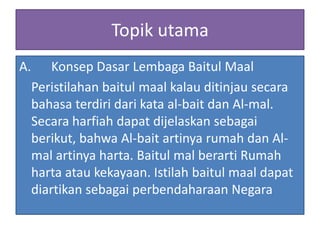 Baitul mal wat tamsil | PPT
