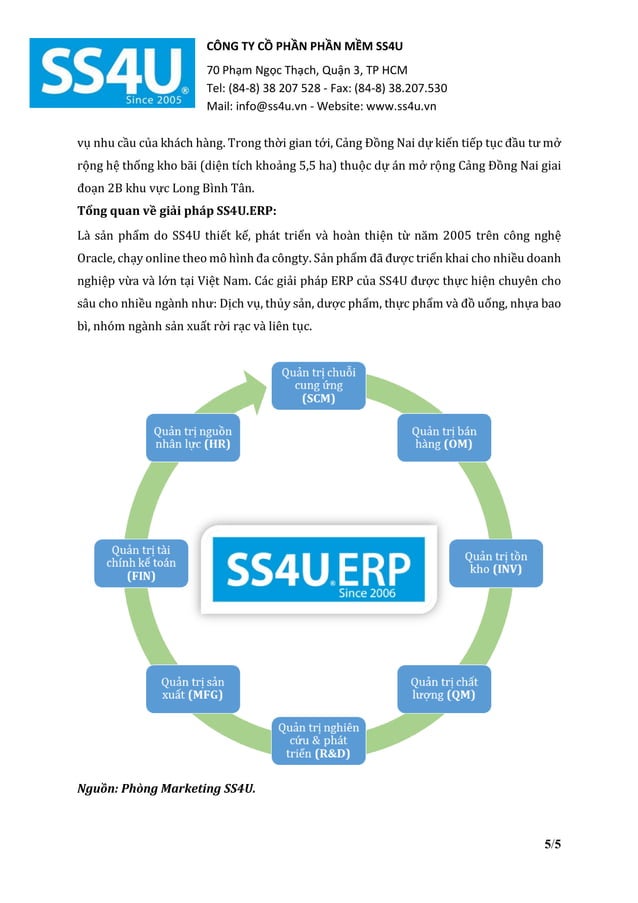 SS4U KICK OFF DỰ ÁN ERP CẢNG ĐỒNG NAI | PDF