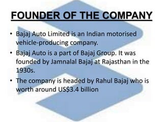 Bajaj Automotives pvt ltd (532977) | PPTX