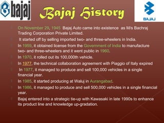 Bajaj Auto LTD | PPT
