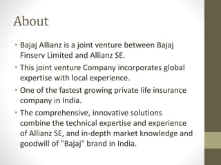 Bajaj allianz life insurance company limited | PPTX