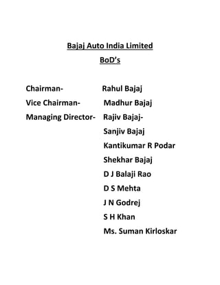Bajaj Auto | PDF