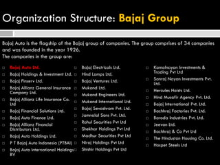 Bajaj Auto Co Introduction | PPT | Free Download
