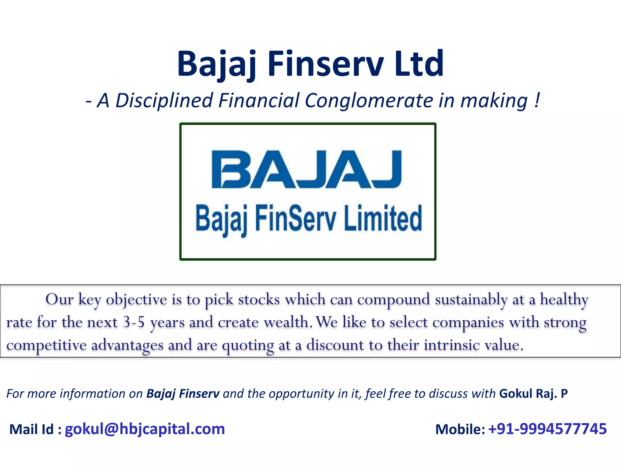 Bajaj Finserv - A Quality Insurance Company (Retail Report) | PDF