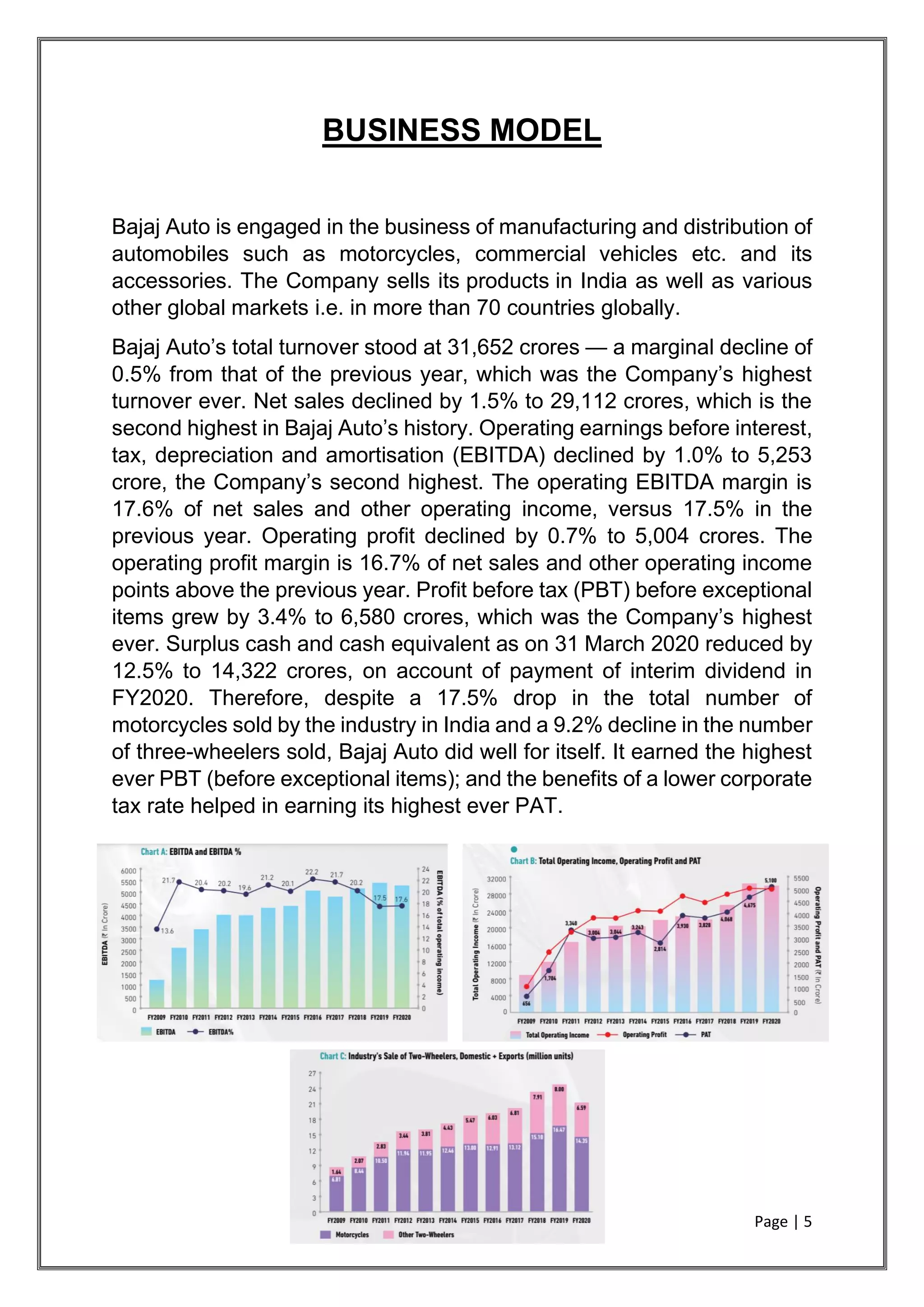 Bajaj motors financial analysis | PDF