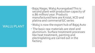 OPERATION MANAGEMENT OF BAJAJ AUTO LTD. | PPTX