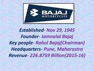 Bajaj presentation | PPTX