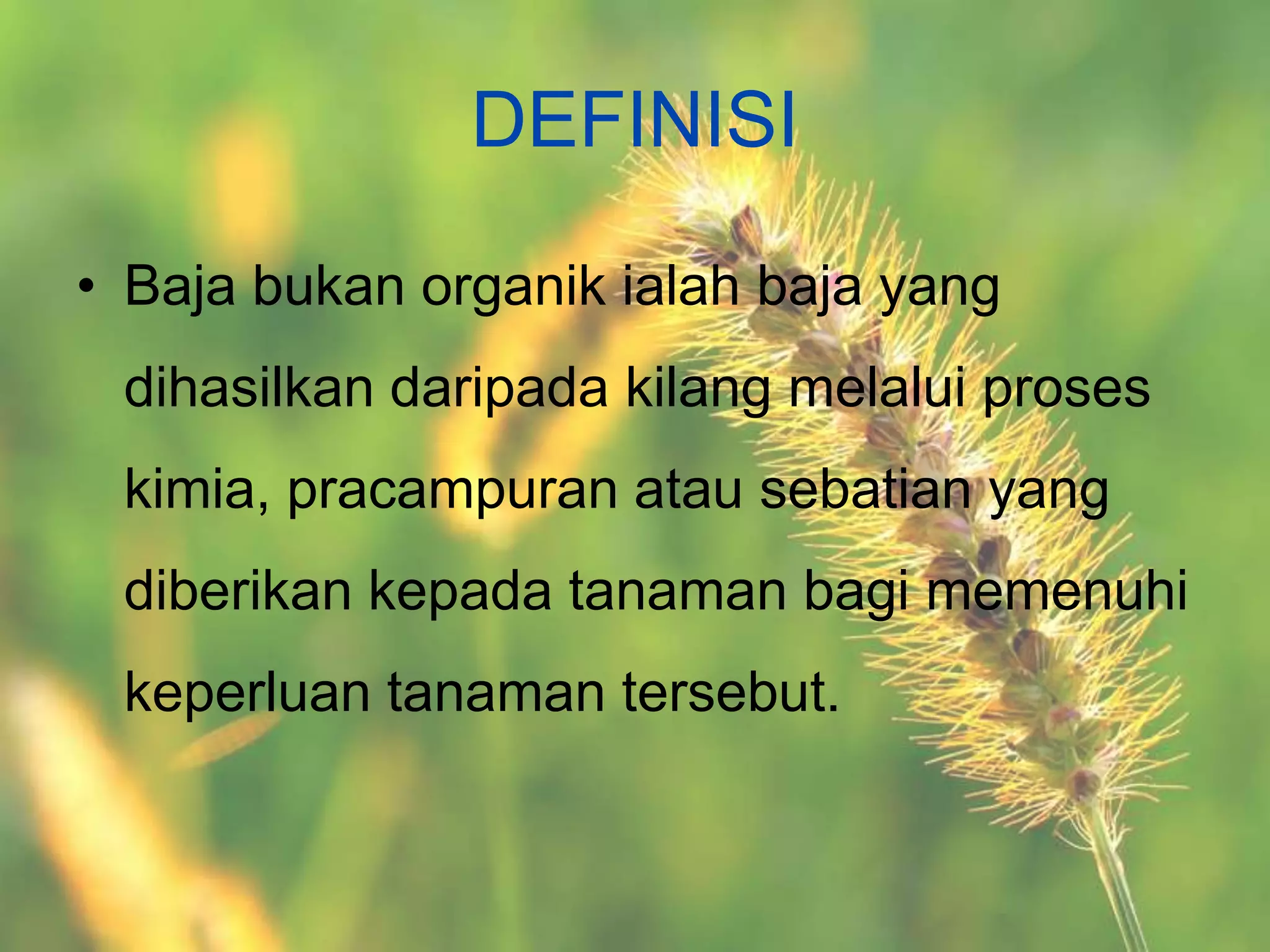 Baja organik dan baja inorganik group4org | PPTX