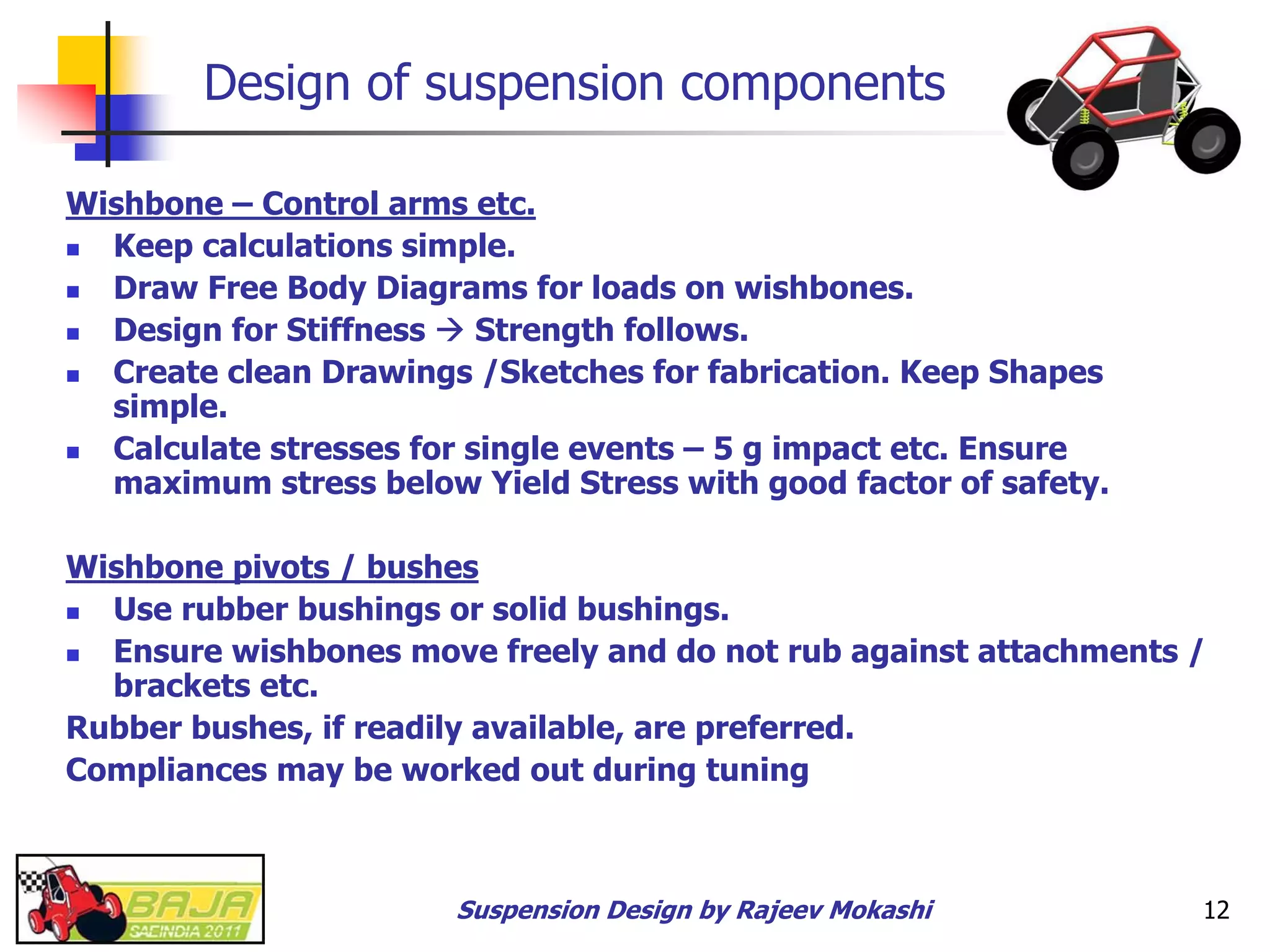 Baja sae india suspension design | PDF
