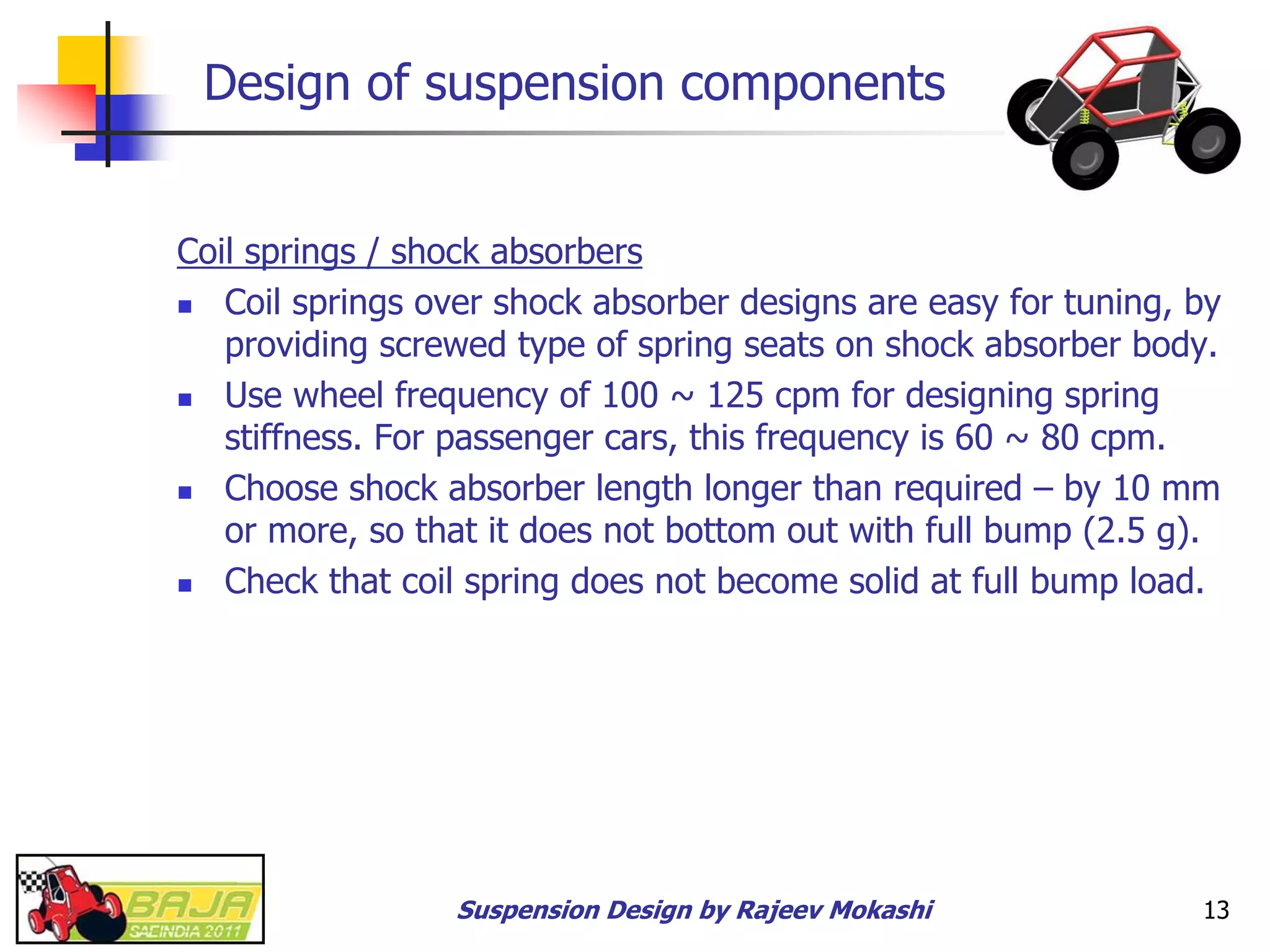Baja sae india suspension design | PDF