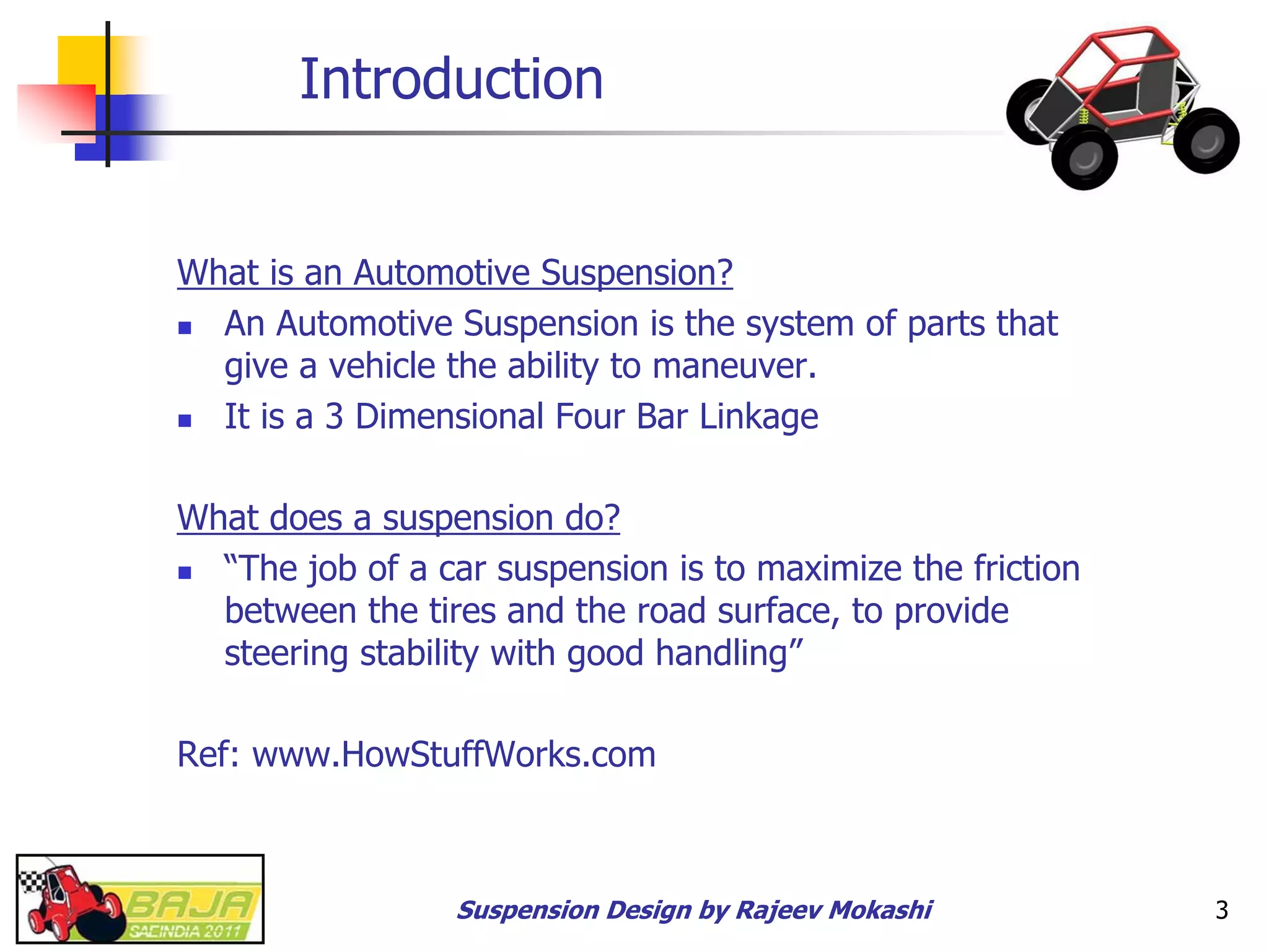 Baja sae india suspension design | PDF