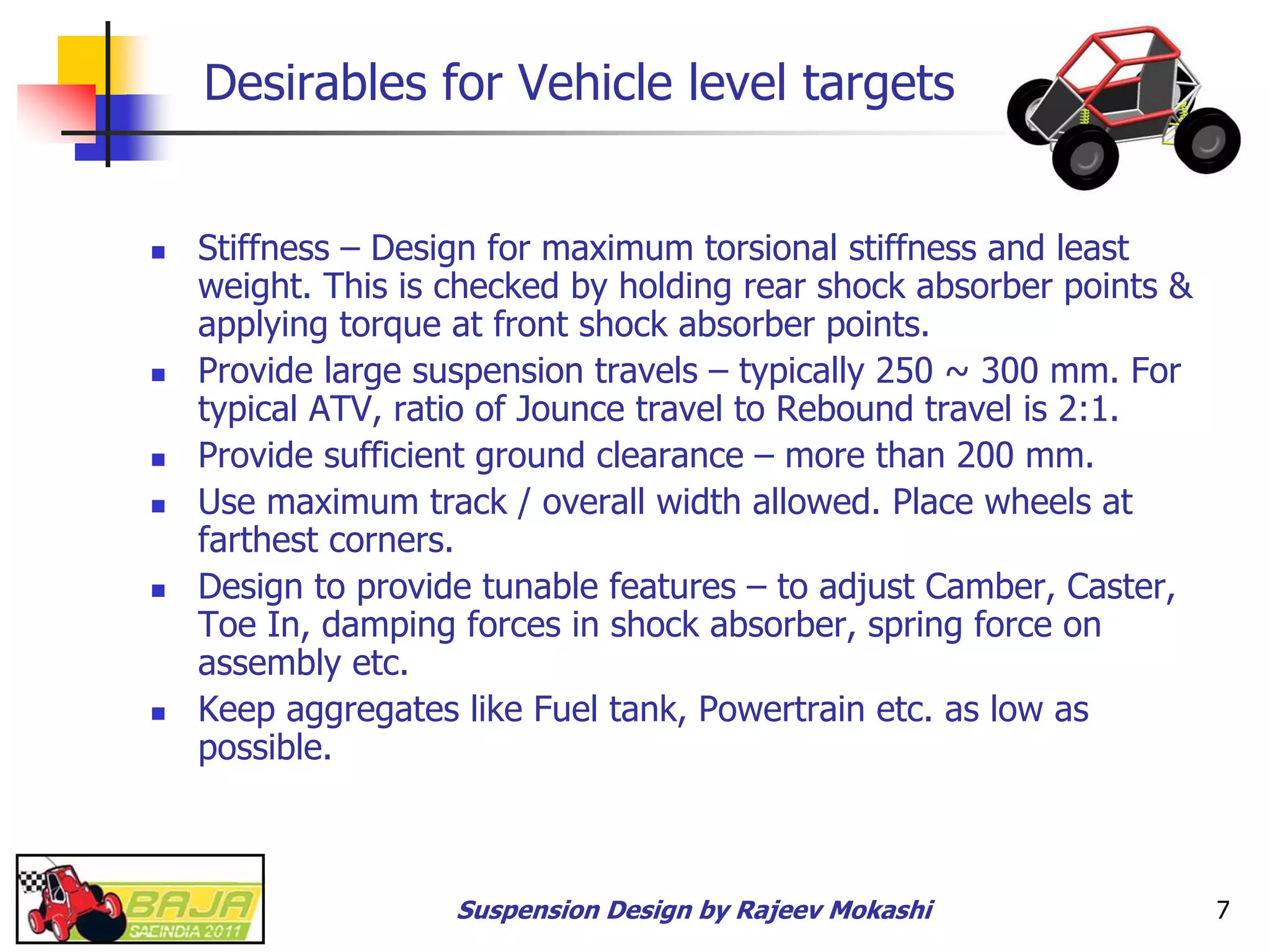 Baja sae india suspension design | PDF