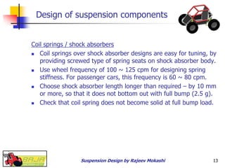 Baja sae india suspension design | PDF
