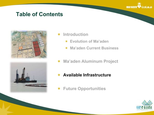 Saudi Arabian Mining Company | PPTX | Commodities | Economy