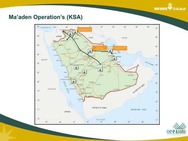 Saudi Arabian Mining Company | PPTX | Commodities | Economy