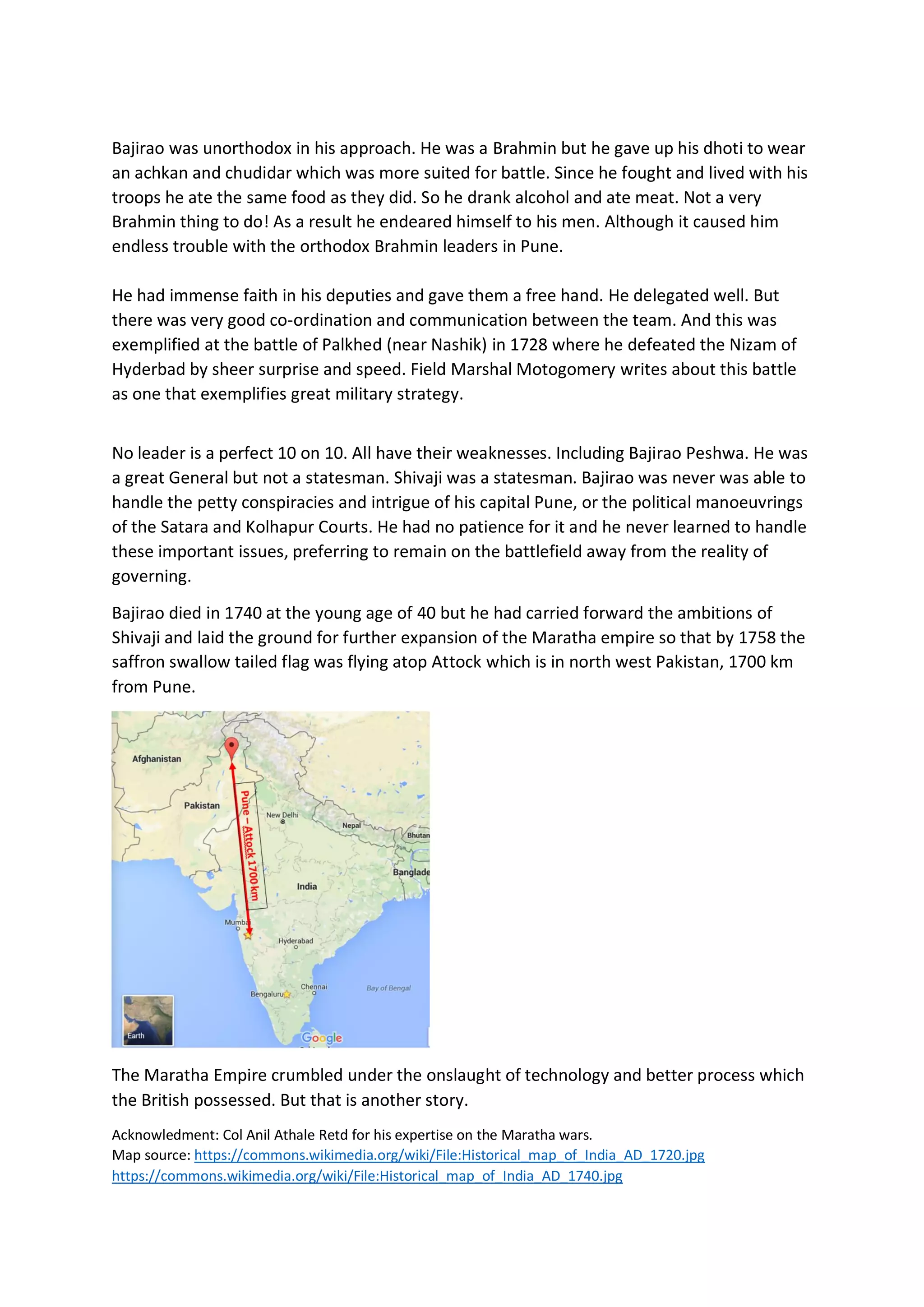 Lessons in Leadership - Bajirao Peshwa | PDF