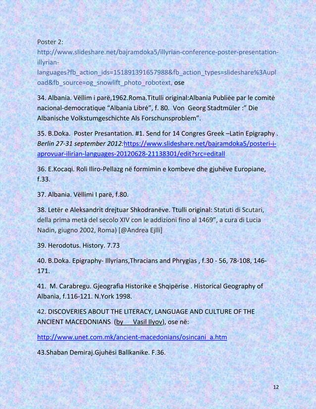 Illyrian languages, history and epigraphy. | DOCX | Genealogy and ...