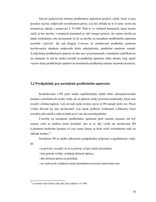 Bakalárska práca - Predbežné opatrenia v občianskom súdnom konaní | PDF