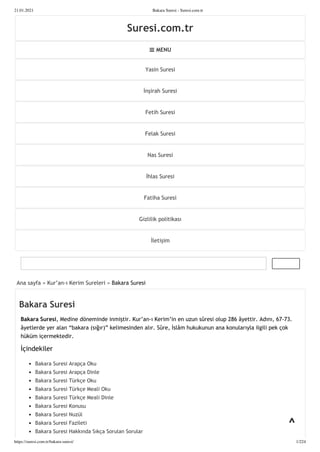 Bakara suresi suresi.com.tr