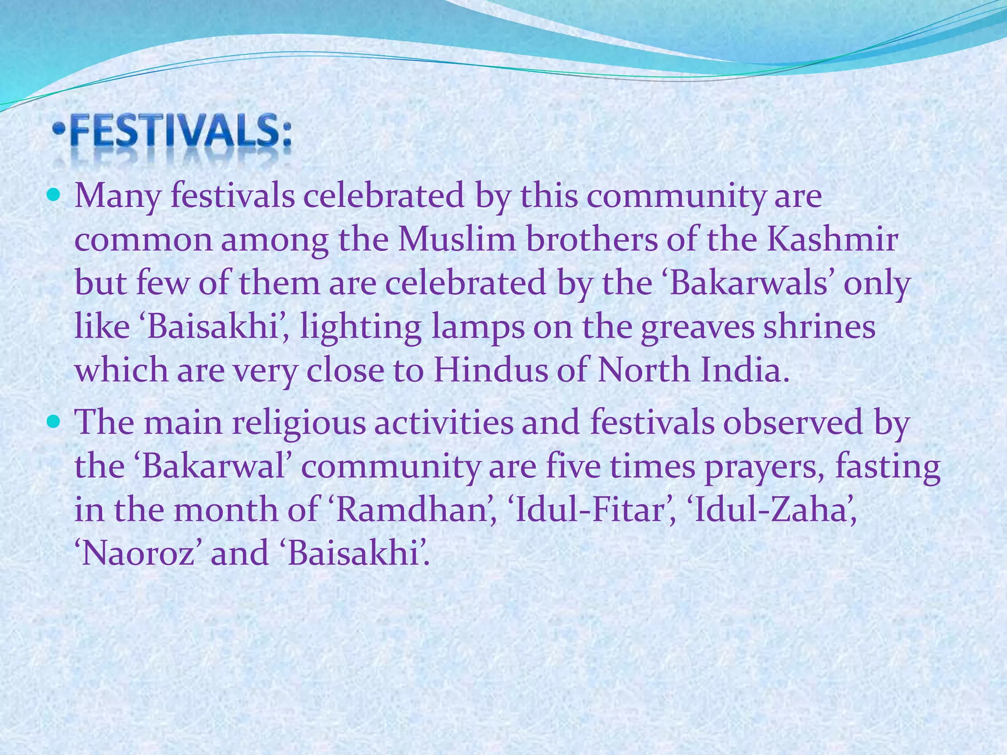 Bakarwal Tribe of Jammu & Kashmir | PPTX