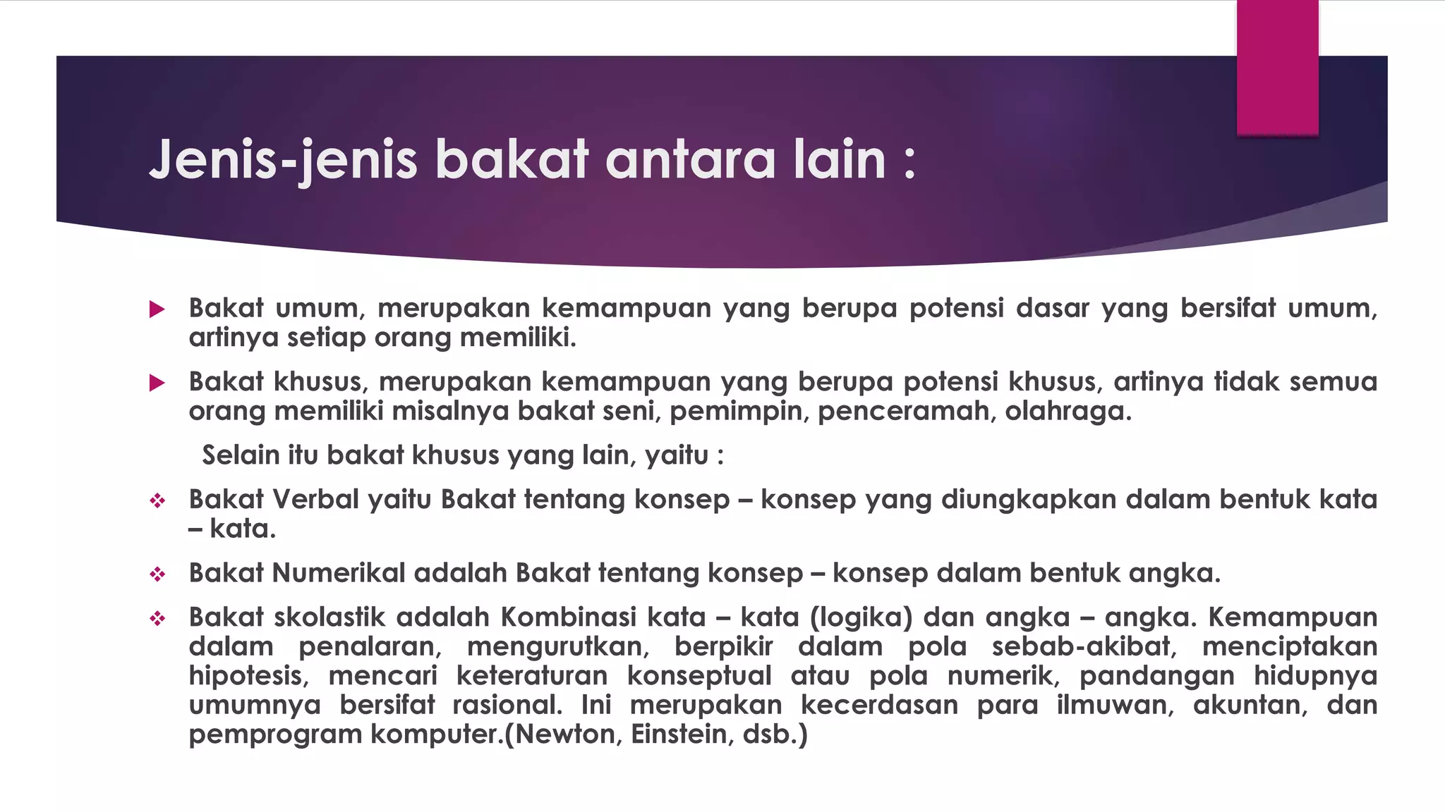 Bakat dan minat | PPTX