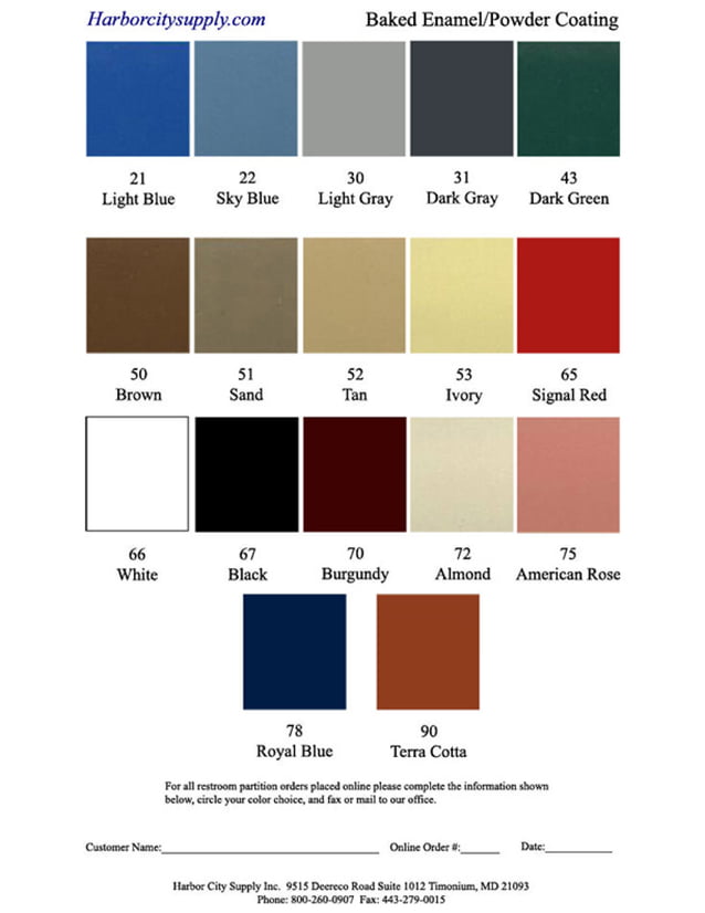 Baked Enamel Color Charts | PDF