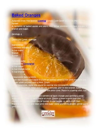 Baked oranges | DOCX