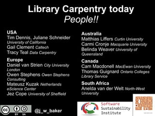 Library Carpentry: software skills training for library professionals ...