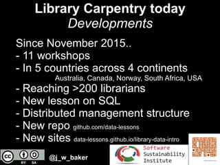 Library Carpentry: software skills training for library professionals ...