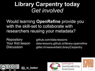 Library Carpentry: software skills training for library professionals ...