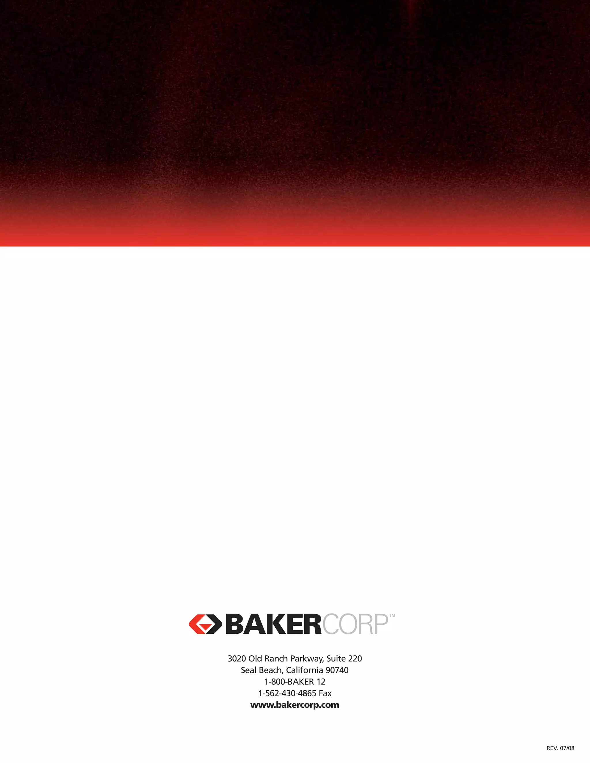 Baker Corp Product Information | PDF