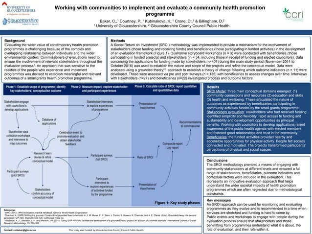 Working with communities to implement and evaluate a community health ...