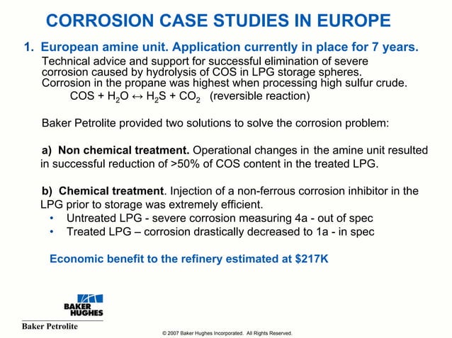 Baker Hughes - Corrosion Management in Gas Processing Facilities.pdf | Indoor Environmental ...