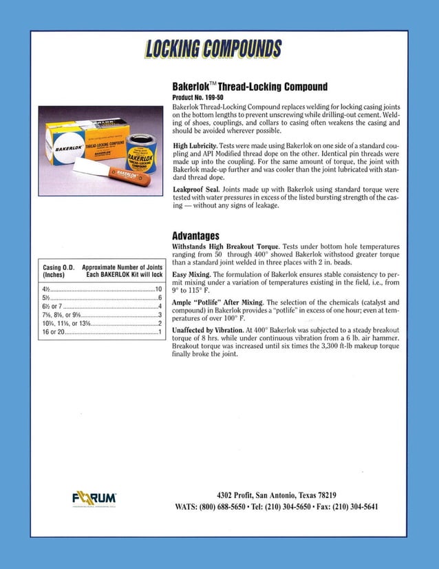 Bakerlok thread locking compound data sheet | PDF