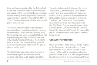 Baker & McKenzie Doing Business in Poland - Chapter 8 (Contract Law) | PDF