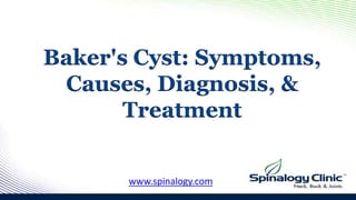 Bakers cyst symptoms, causes, diagnosis, & treatment | PPTX