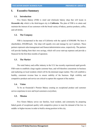 Start-up Business Plan - Bakery | PDF