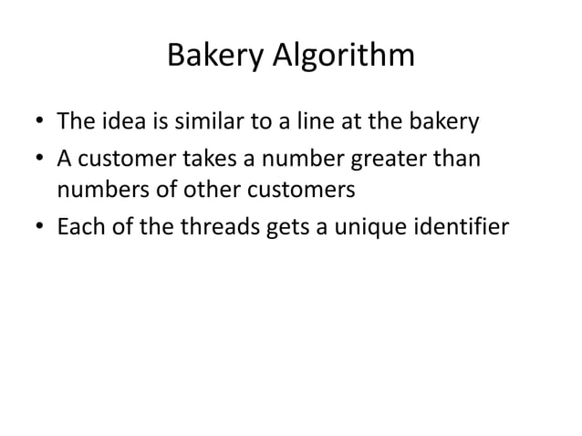 Bakery algorithm | PPT