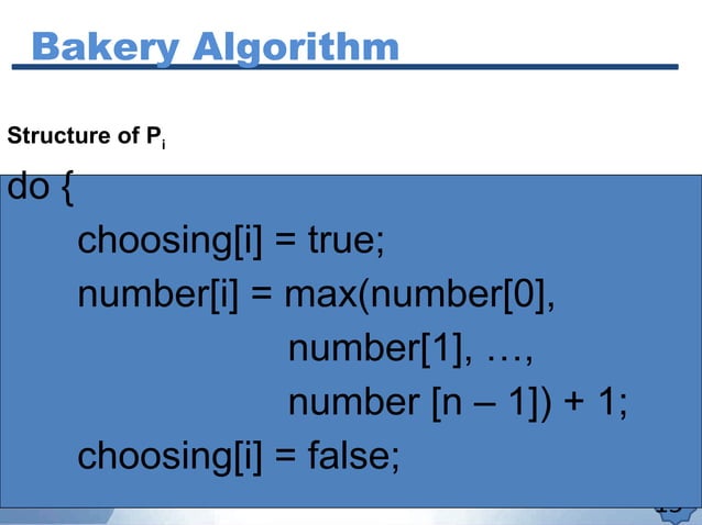 Bakery algorithm in operating system | PPT